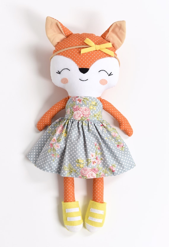 Fox Doll Fox Baby Shower Fox Toy Fox Nursery Decor Girl | Etsy