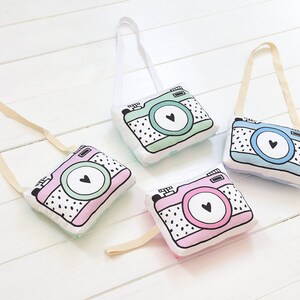 Plush Camera Pillow Pretend Play Camera for Kids Pretend Camera Strap ...