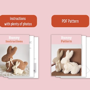 Bunny Sewing Pattern, Easter Bunny Pillow, Rabbit Pattern, Soft Sherpa ...