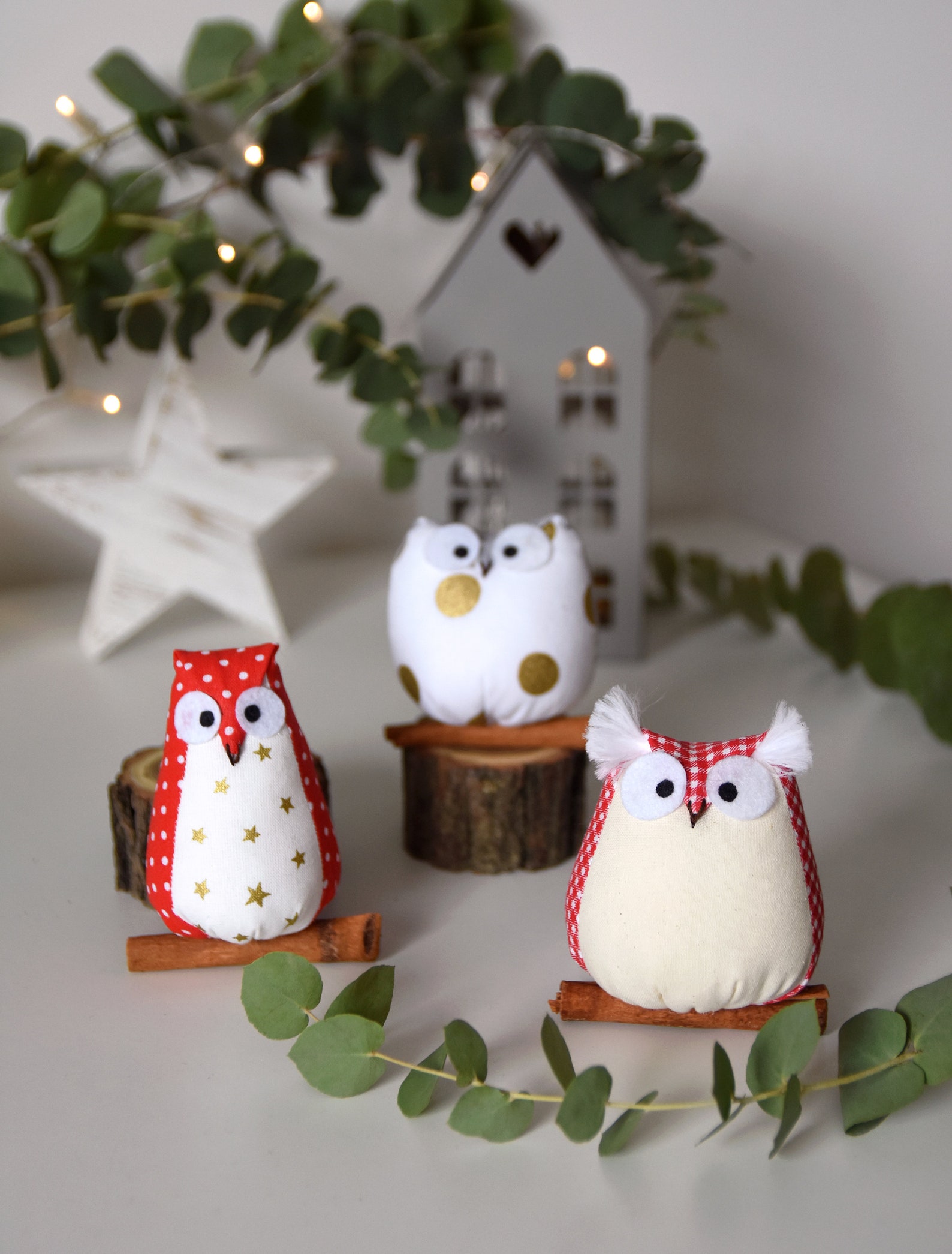 Bird Sewing Pattern Owl Template Ornament PDF Pattern Christmas ...