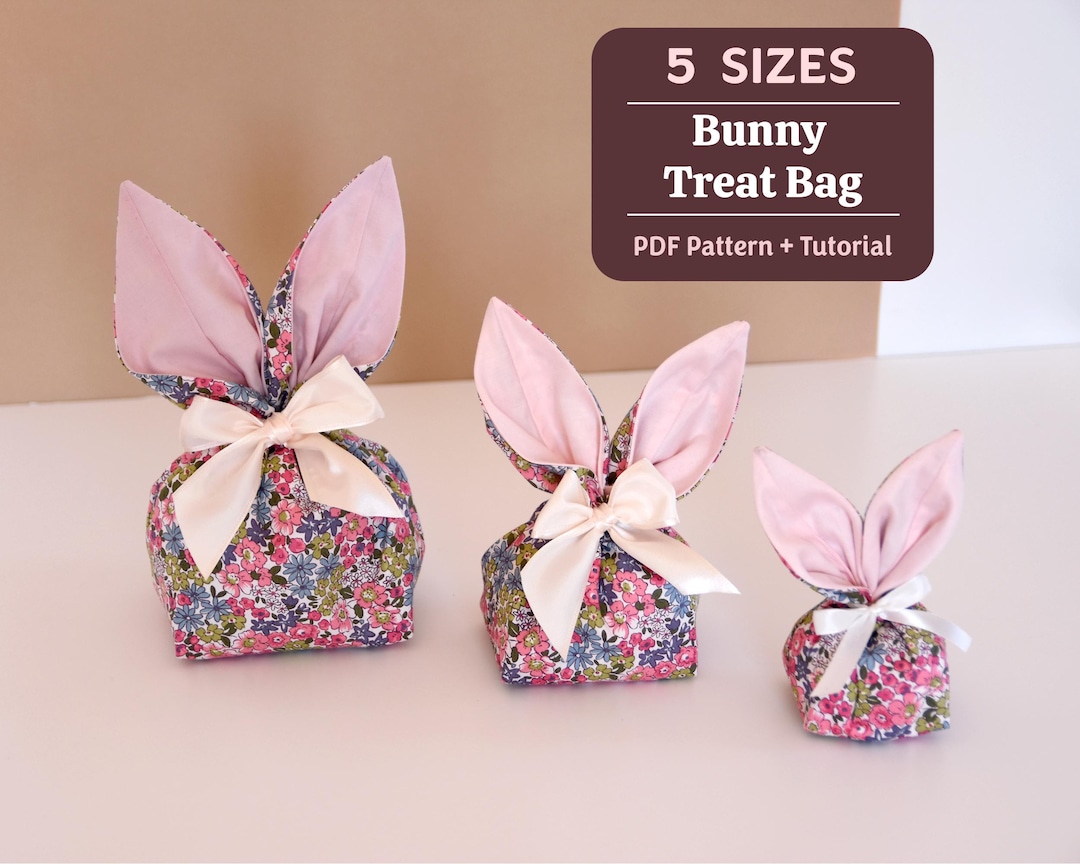 Bunny Treat Bag Pattern, Easter Treat Bag Sewing Pattern, Kids Easter ...