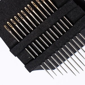 Easy Threading Sewing Needles Multi-size Side Opening Stainless Steel ...