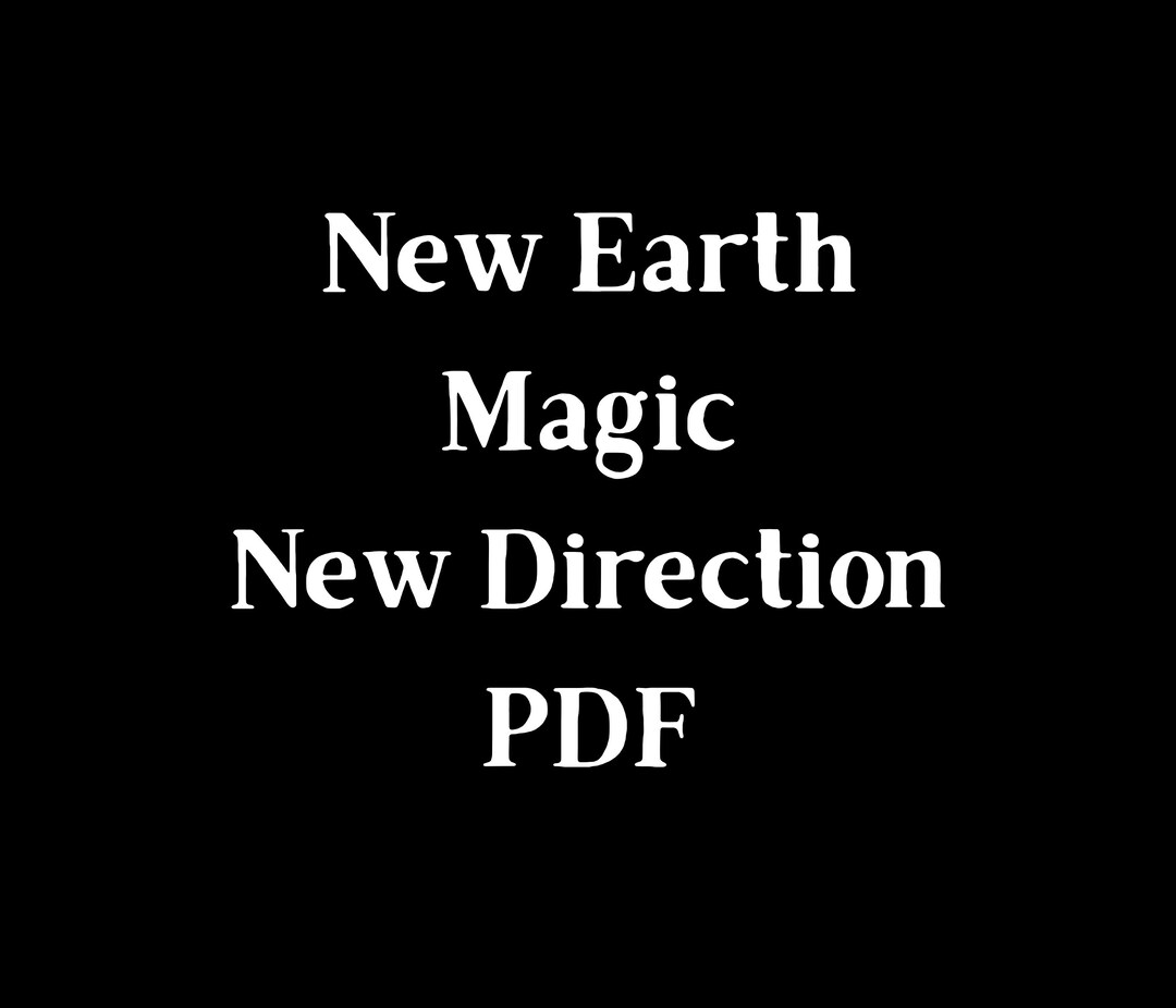The New Chapter in My New Earth Magic Shop PDF Instant Download - Etsy