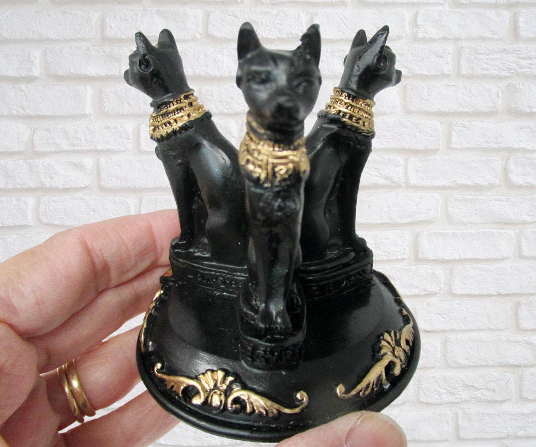 Resin Cat Sphere Stand, Triple Goddess Resin Stand for Spheres, Crystal ...