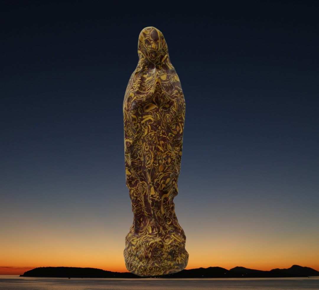 2 Mother Mary, Madonna, Goddess Deity Miriam Calligraphy Script Stone ...