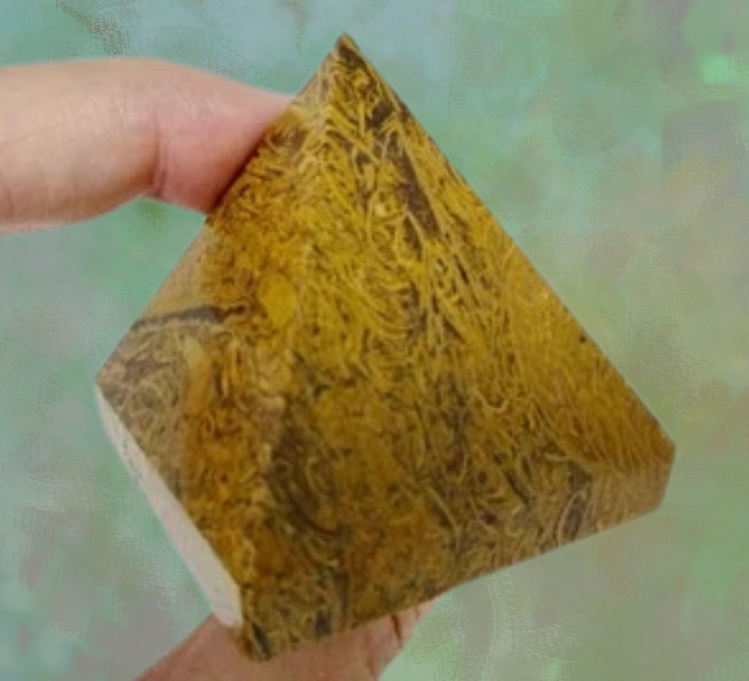 1.75 Miriam Calligraphy Script Stone Carved Crystal Pyramid for ...