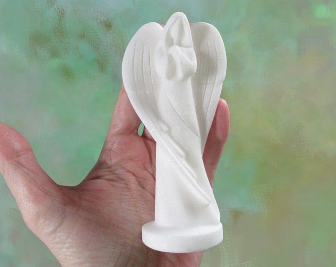 4.75" Angel Archangel Angelic Celestial White Quartzite Crystal Stone ...