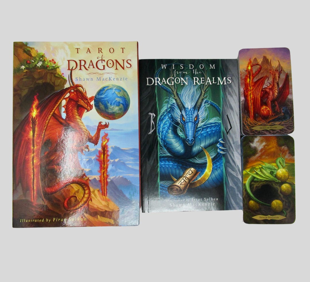 Tarot of Dragons Oracle Card Set by Shawn Mackenzie 733g - Etsy