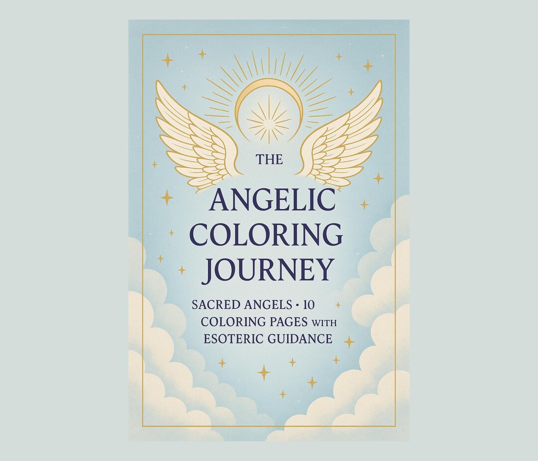 Angelic Coloring Pages: Sacred Angel & Archangel Art (PDF Download) - Etsy