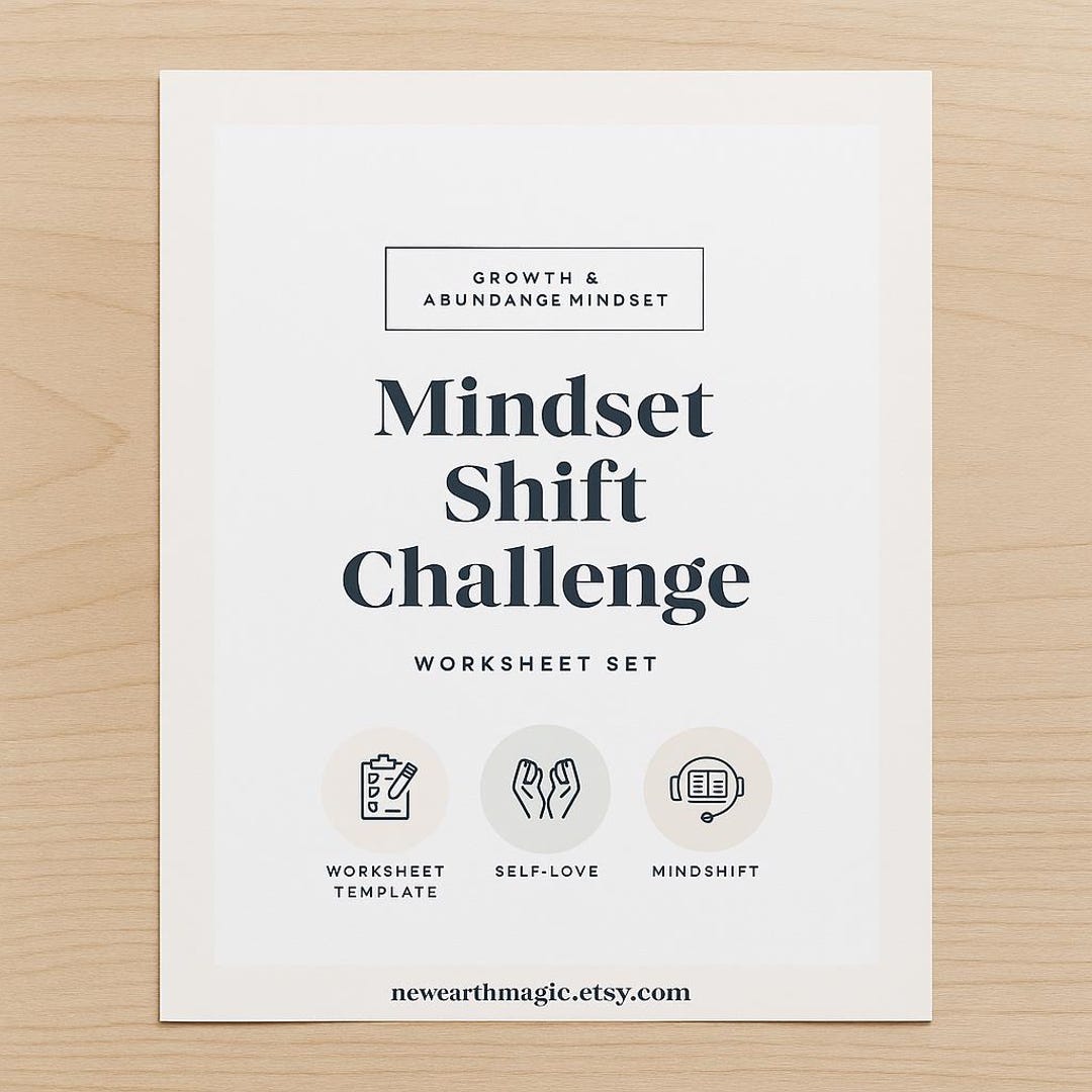 Printable Mindset Shift Challenge for Growth, Abundance & Self Love ...
