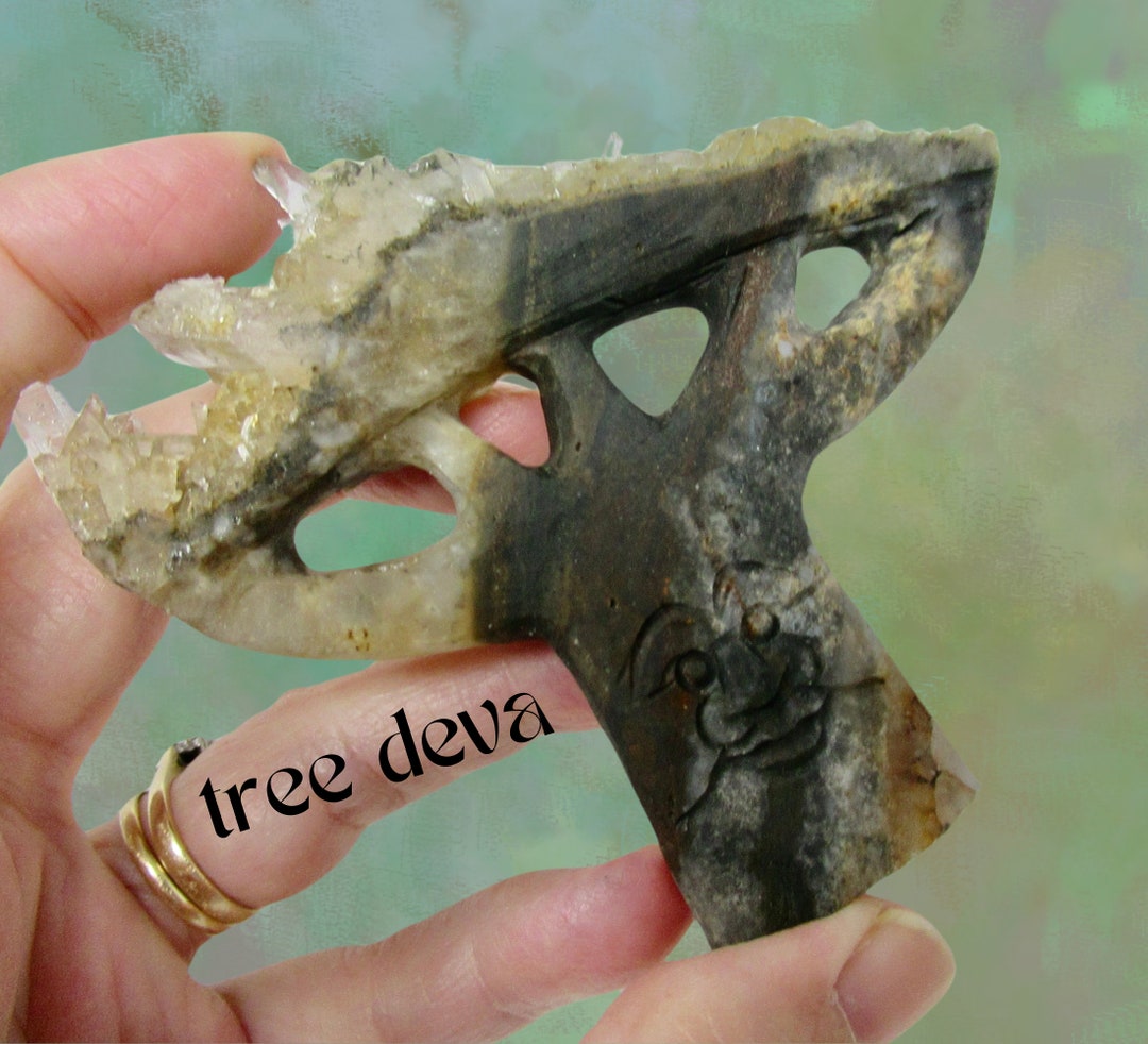 3.25 Clear Quartz Cluster Tree Spirit Elemental Deva Display Home Decor ...