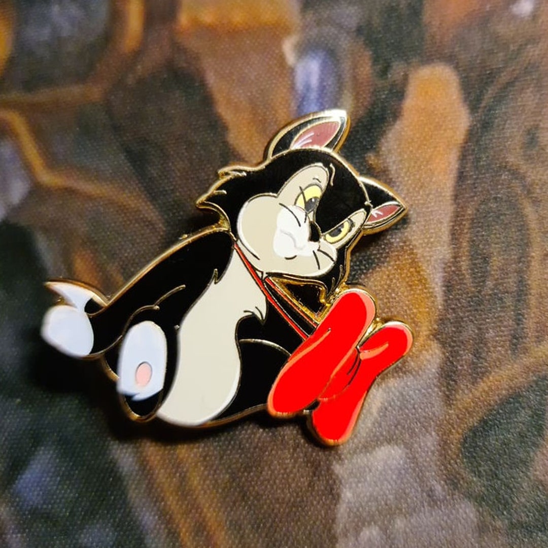 GRADE B - Disney Fantasy Pins - Little Figaro Red Ribbons - Etsy