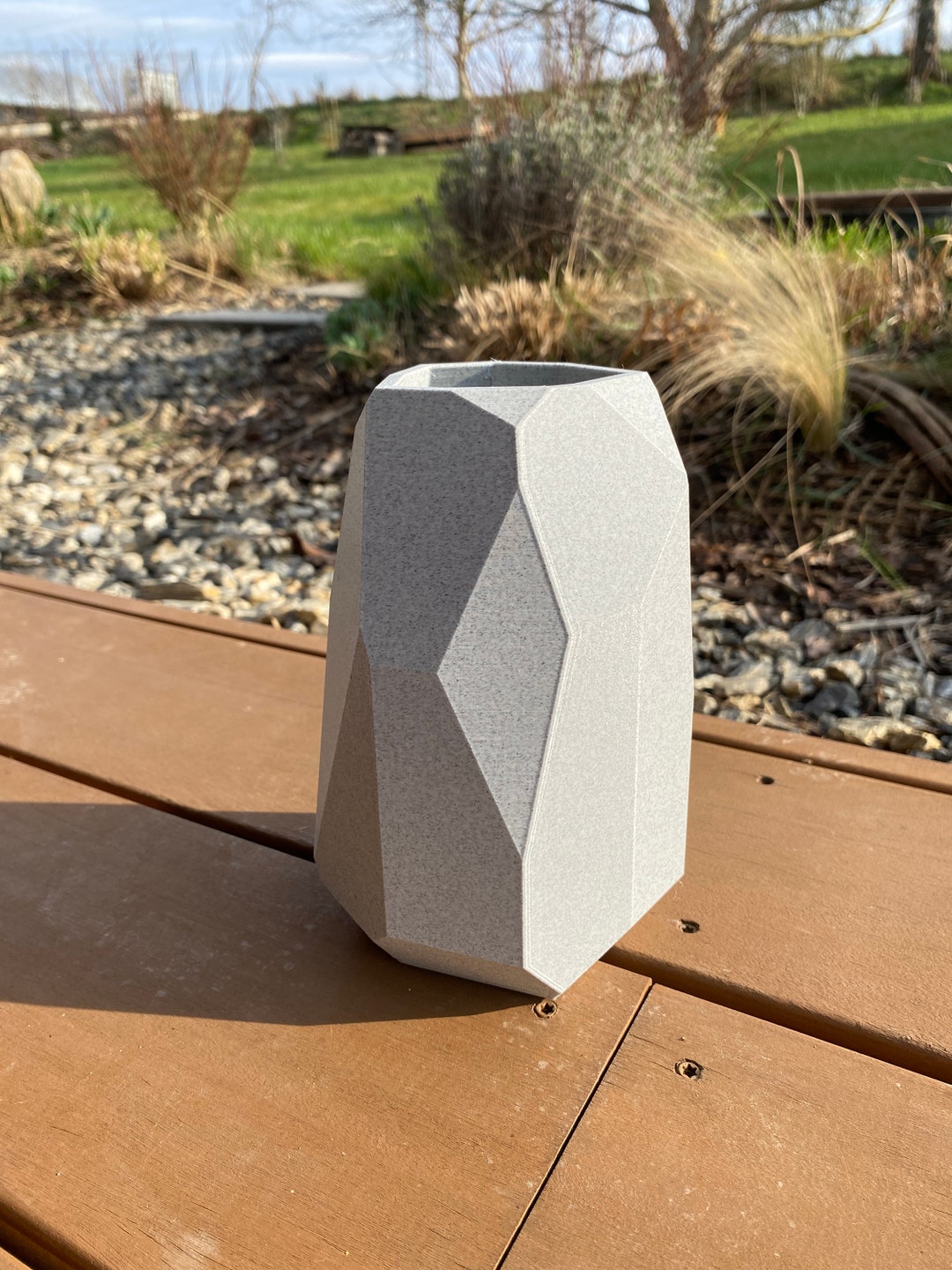 Rock-inspired Vase: Elevate Your Green Space! | Digital Download (.stl ...