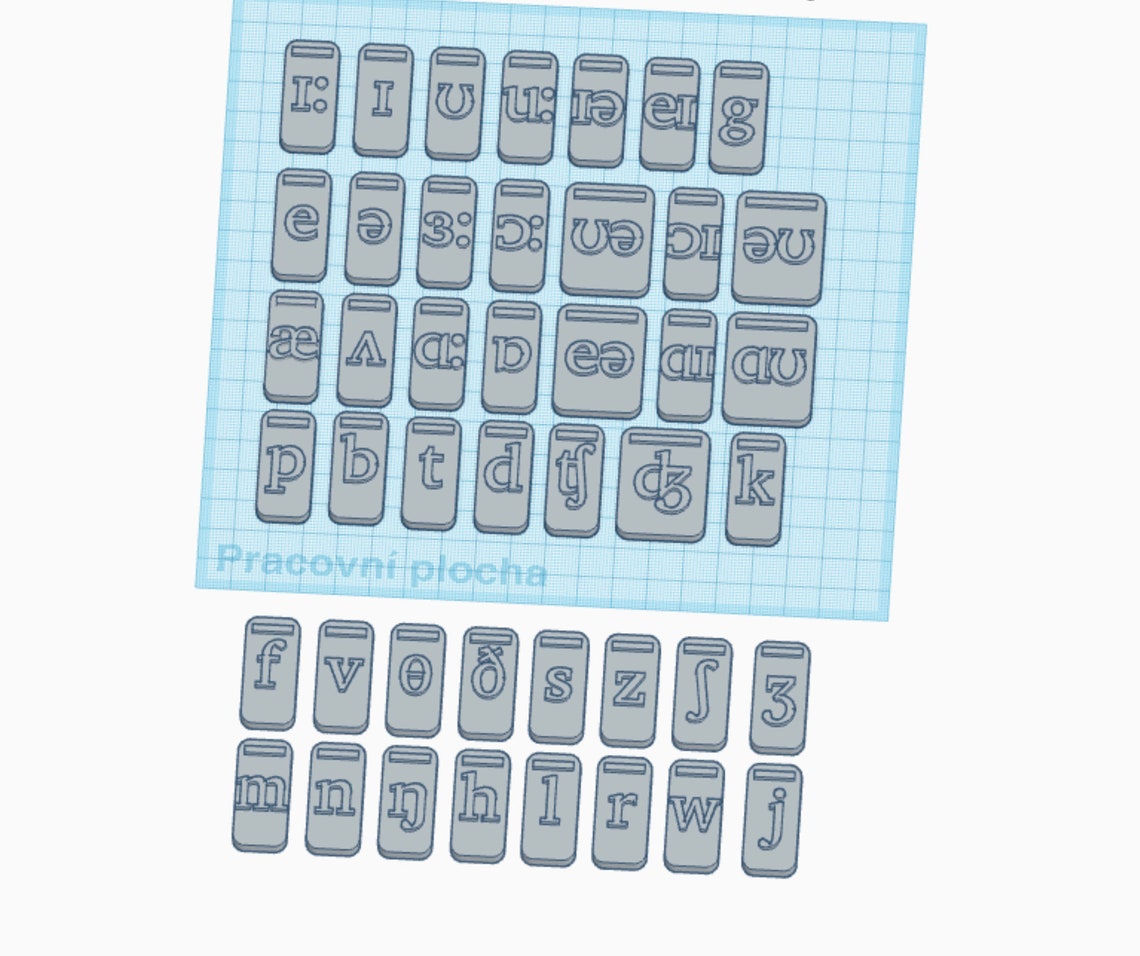 3D Phonetic Alphabet Tool for Your ESL Classroom - Digital File (.stl ...