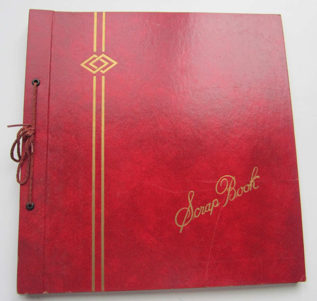 1964 Red Scrapbook Filled With Newspaper Clippings of General Douglas ...
