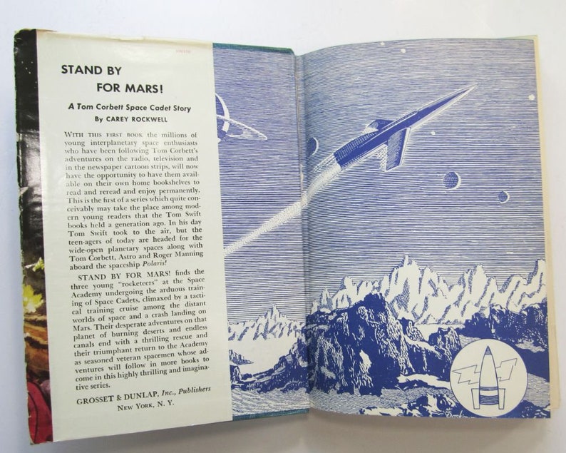 1956 Tom Corbett Space Cadet: Stand by for Mars! Hardcover Book WITH ...