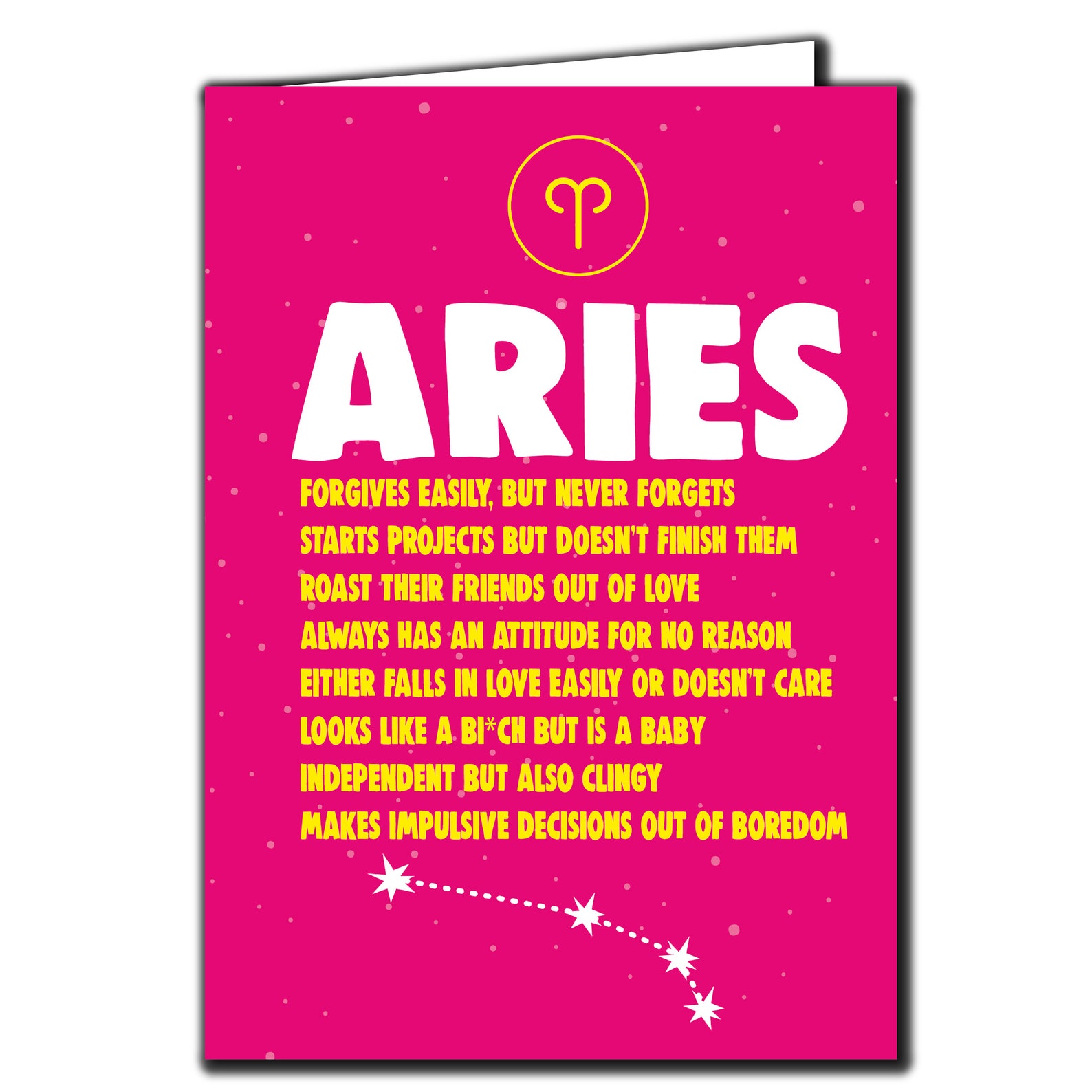 Aries Astrology Birthday Card Him Her Dad Mum Brother sister | Etsy