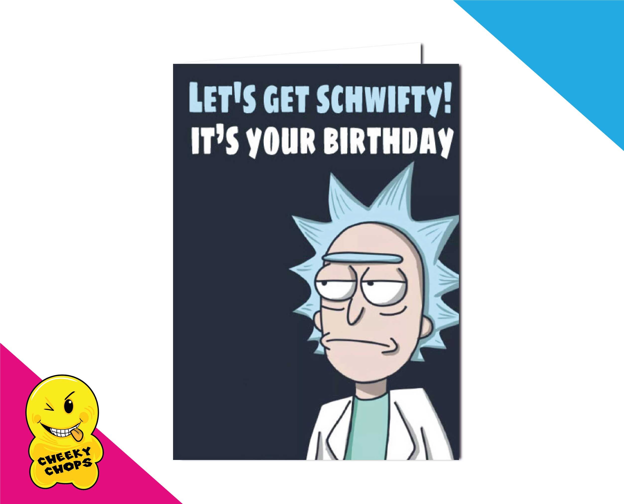 Funny Birthday Card Funny Rick and Morty Let's get | Etsy