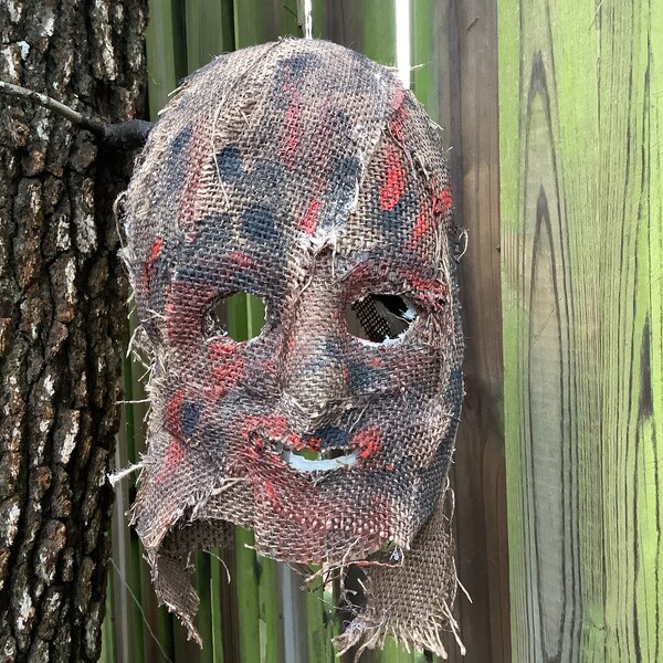 Burlap Mask - Etsy
