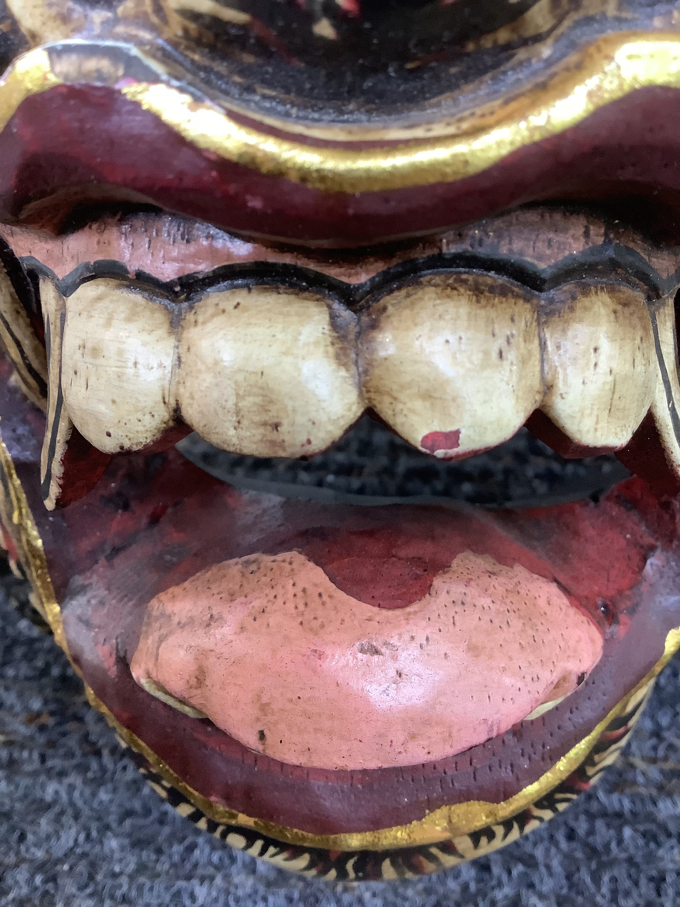 Vintage Mask. Woodenhand Painted Barong Keneth Ritual Mask. - Etsy