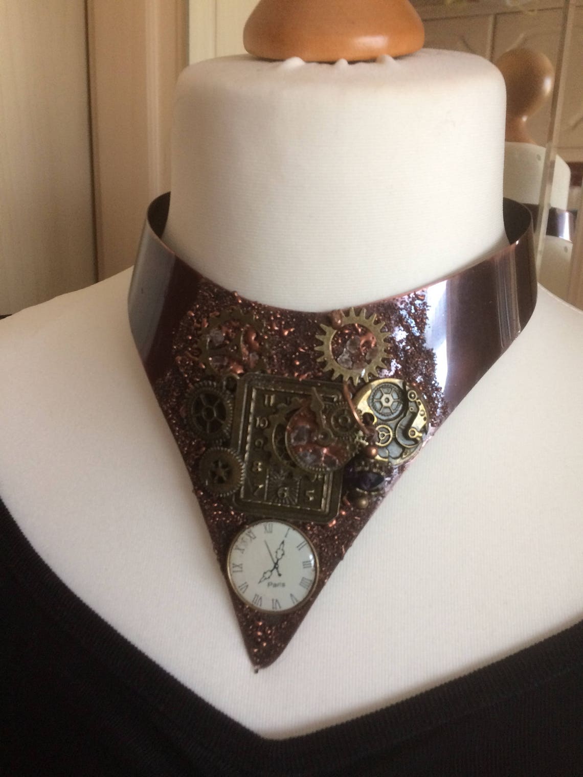 Exploding Time Steampunk Collar - Etsy UK