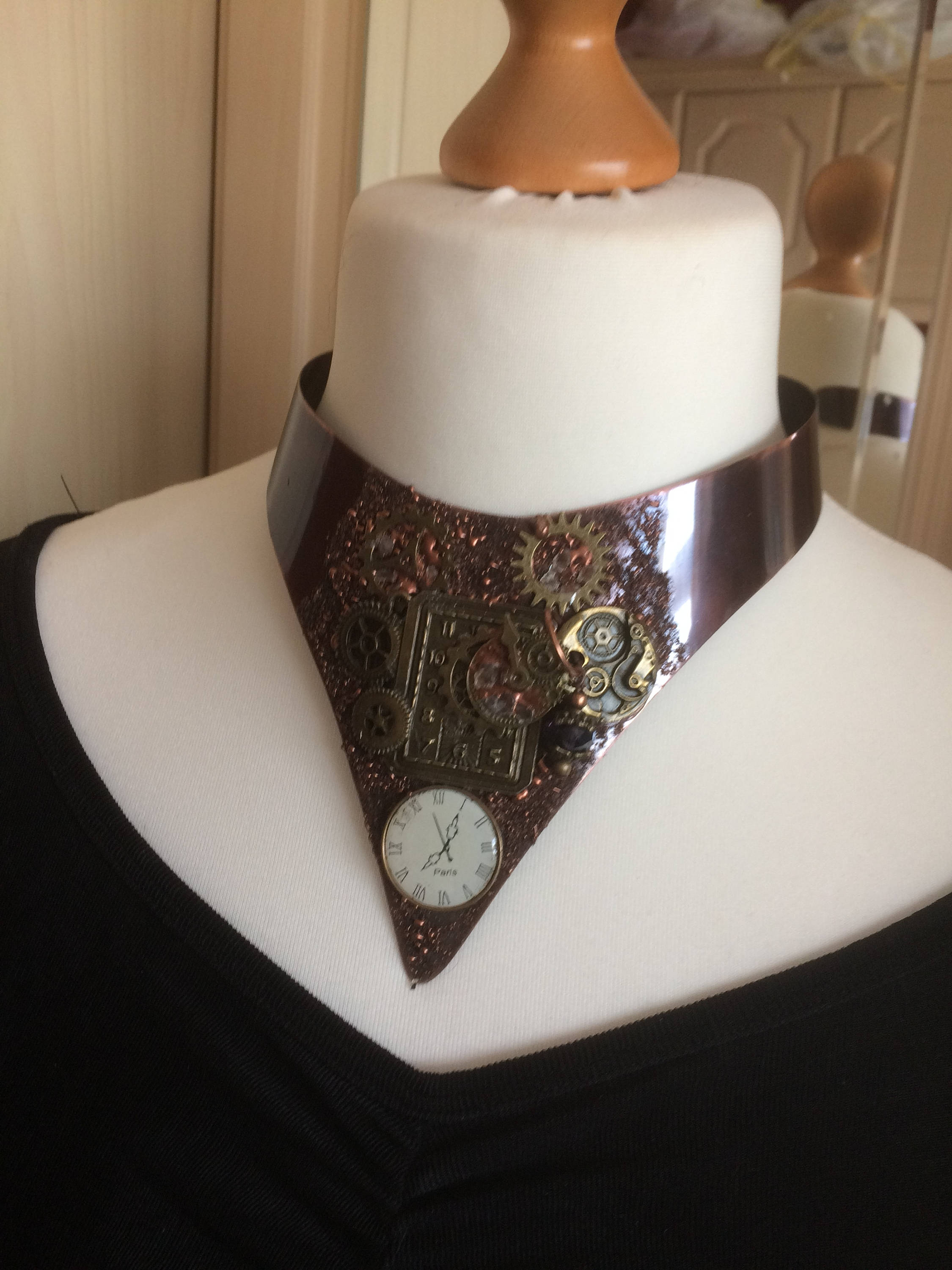 Exploding Time Steampunk Collar - Etsy UK