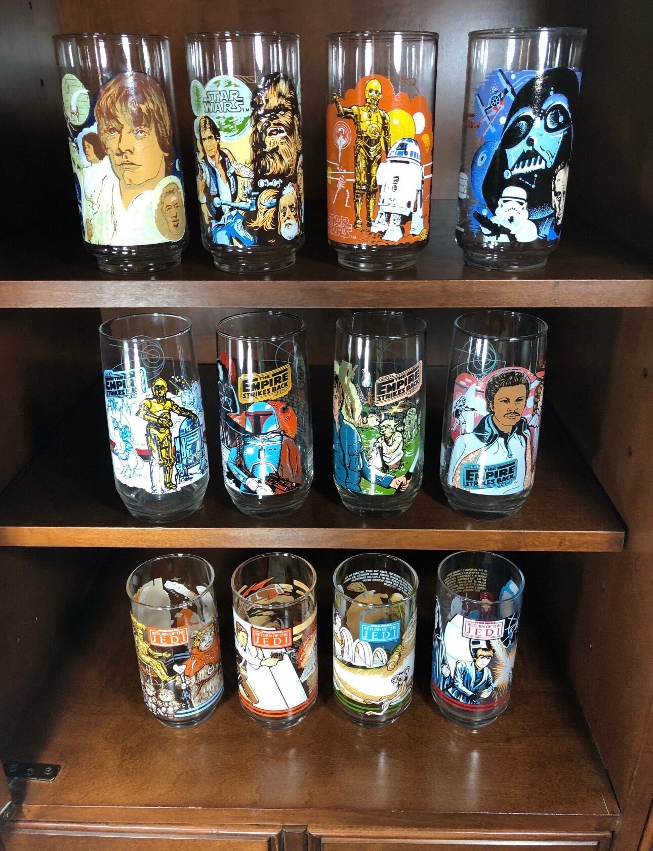 Star Wars Burger King Glasses Complete Set - Etsy