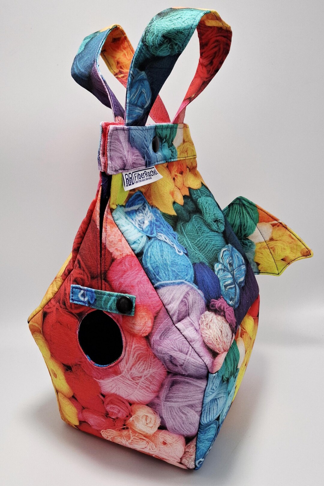 Pre-order ! Sockmadness Anniversary Rainbow Yarn Dragon Birdhouse ...