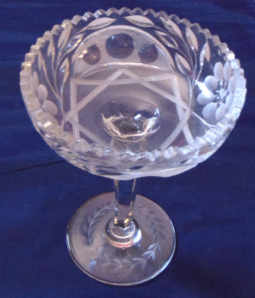 Tall Pedestal Pressed Glass Candy Dish - Etsy