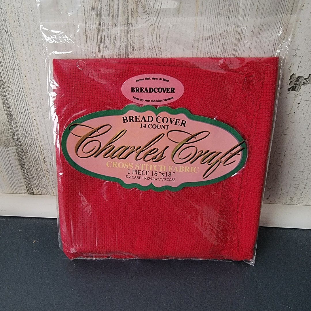 Charles Craft Cross Stitch Bread Cover Fabric-cranberry - Etsy