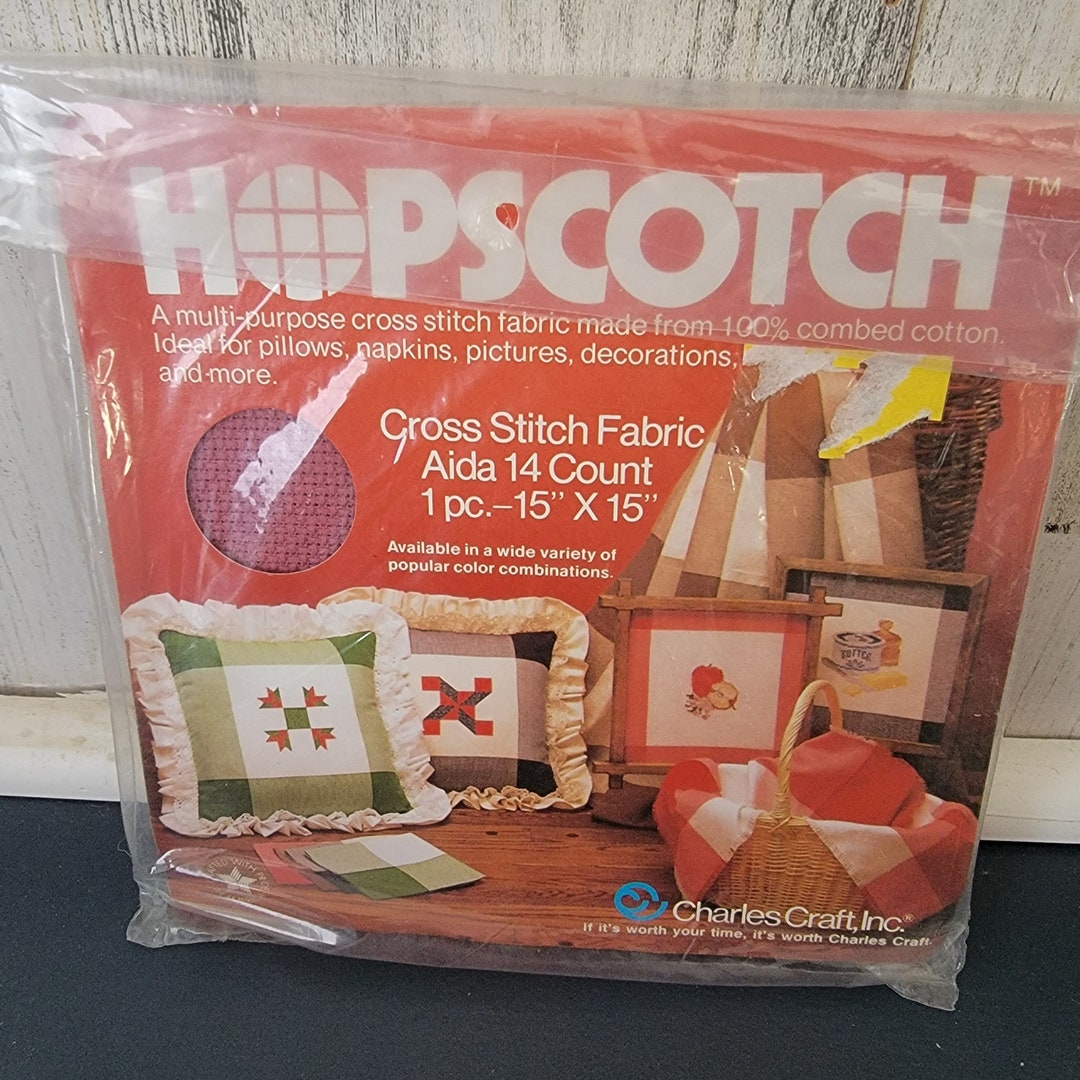 Patterned Hopscotch Cross Stitch Fabric by Charles Craft - Etsy