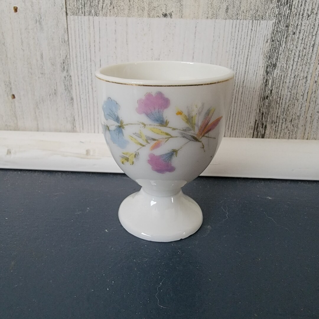 Vintage Floral Pattern Egg Cup - Etsy