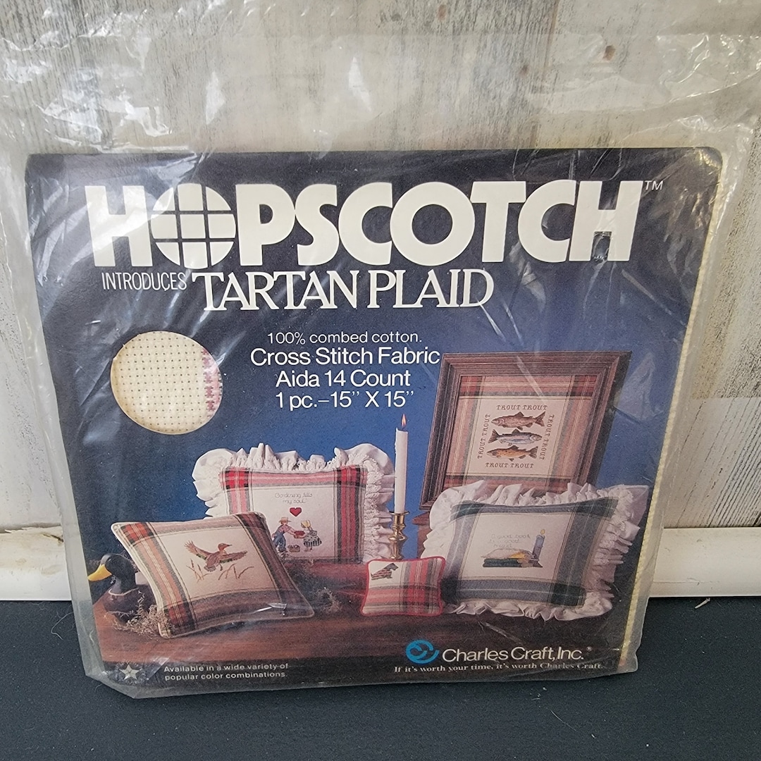 Patterned Hopscotch Cross Stitch Fabric by Charles Craft - Etsy