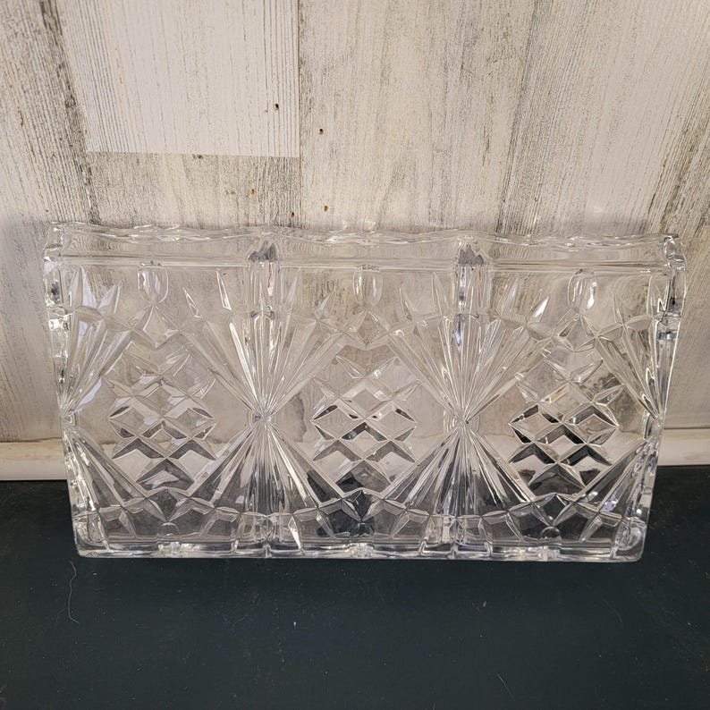 Shannon Godinger Crystal Relish Tray From Freedom Collection - Etsy