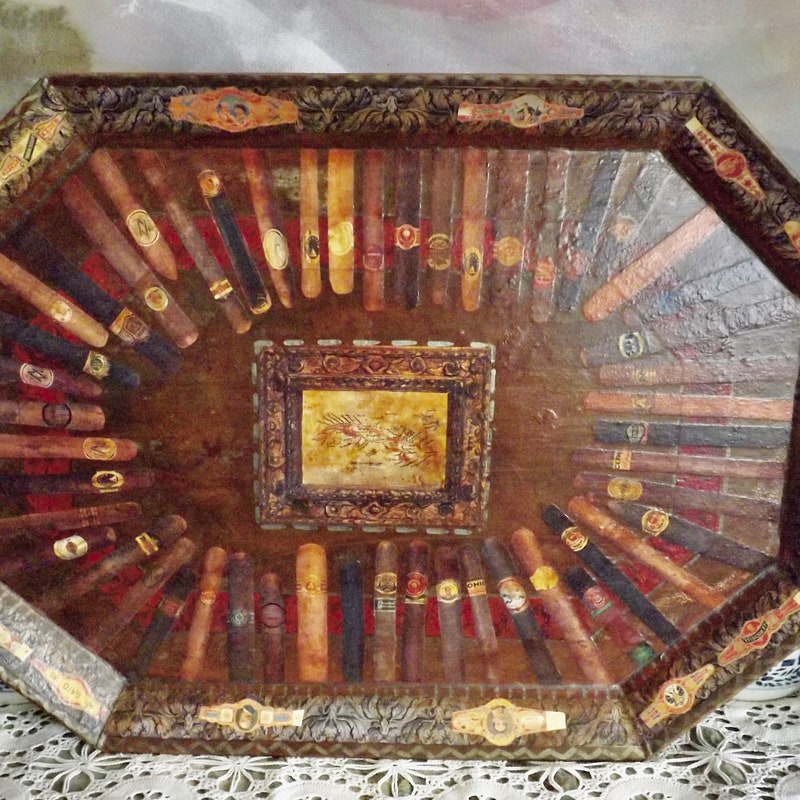 Painted Cigar Box - Etsy