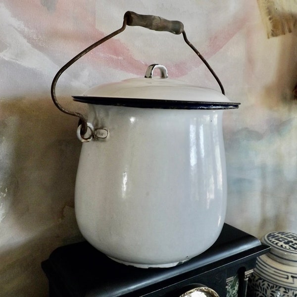 Enamel Pot With Lid - Etsy