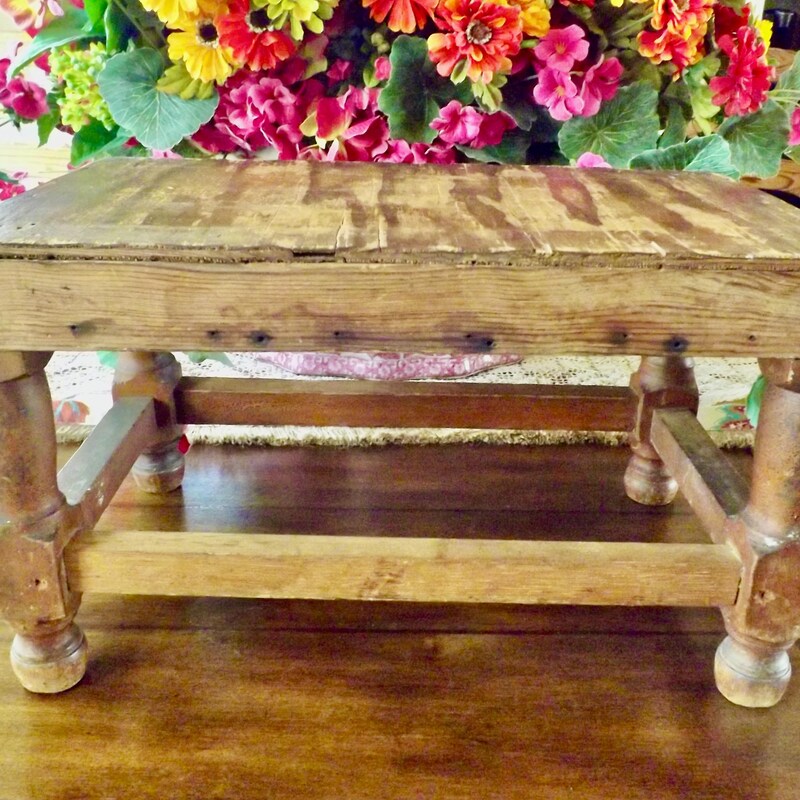 Antique Footstool - Etsy
