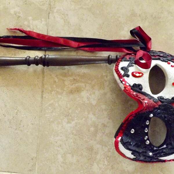 Mask on a Stick - Etsy