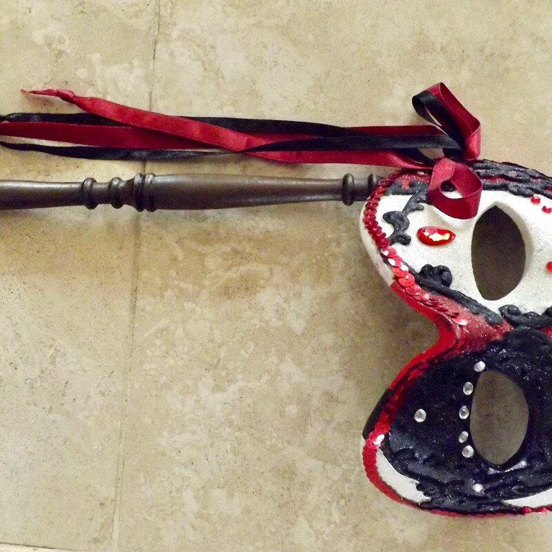 Mask on a Stick - Etsy