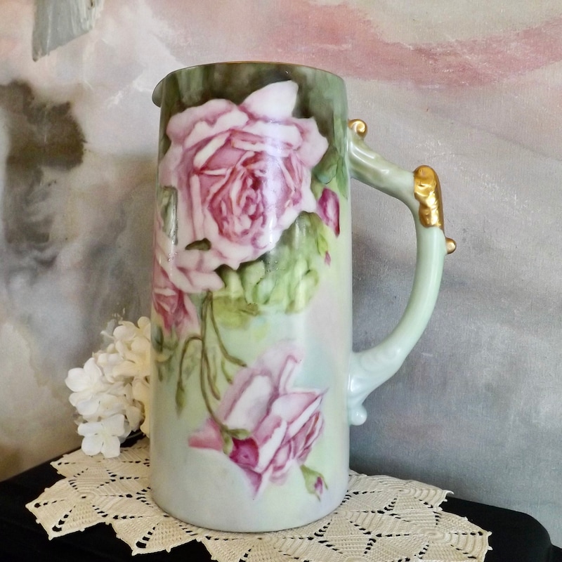 Pink Rose Pitcher - Etsy
