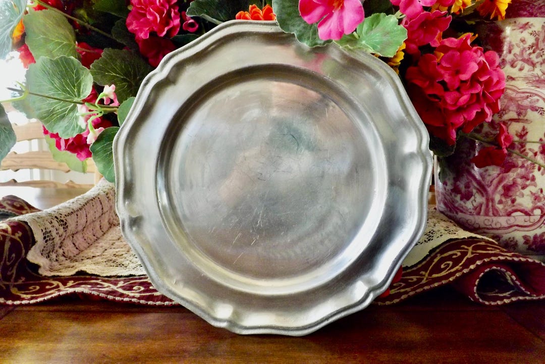 Colonial RWP PEWTER Charger Dinner Plate 10.5" by Wilton 1971 - Etsy