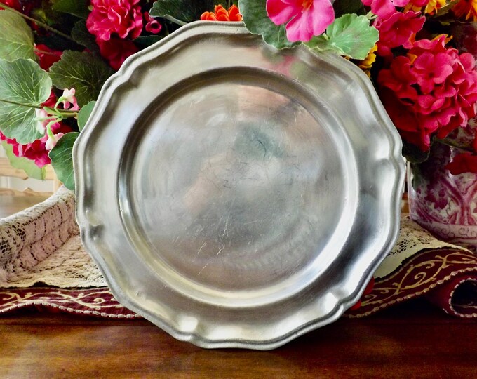 Colonial RWP PEWTER Charger Dinner Plate 10.5" by Wilton 1971 - Etsy