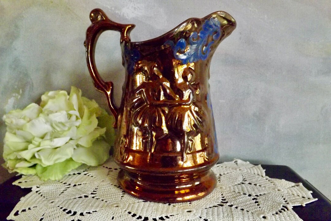 Old English Copper Luster Pitcher by Wade With Ballet Dancers and ...