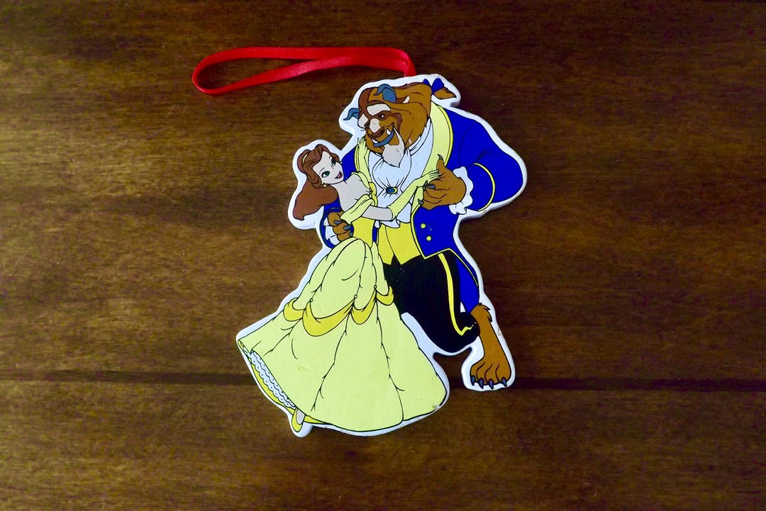 Kurt Adler for Walt Disney Beauty and the Beast 1990s Painted Wood ...