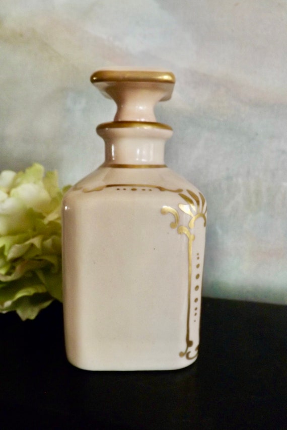 Porcelain Vanity Jar Bath Salts Container Bathroom De… - Gem