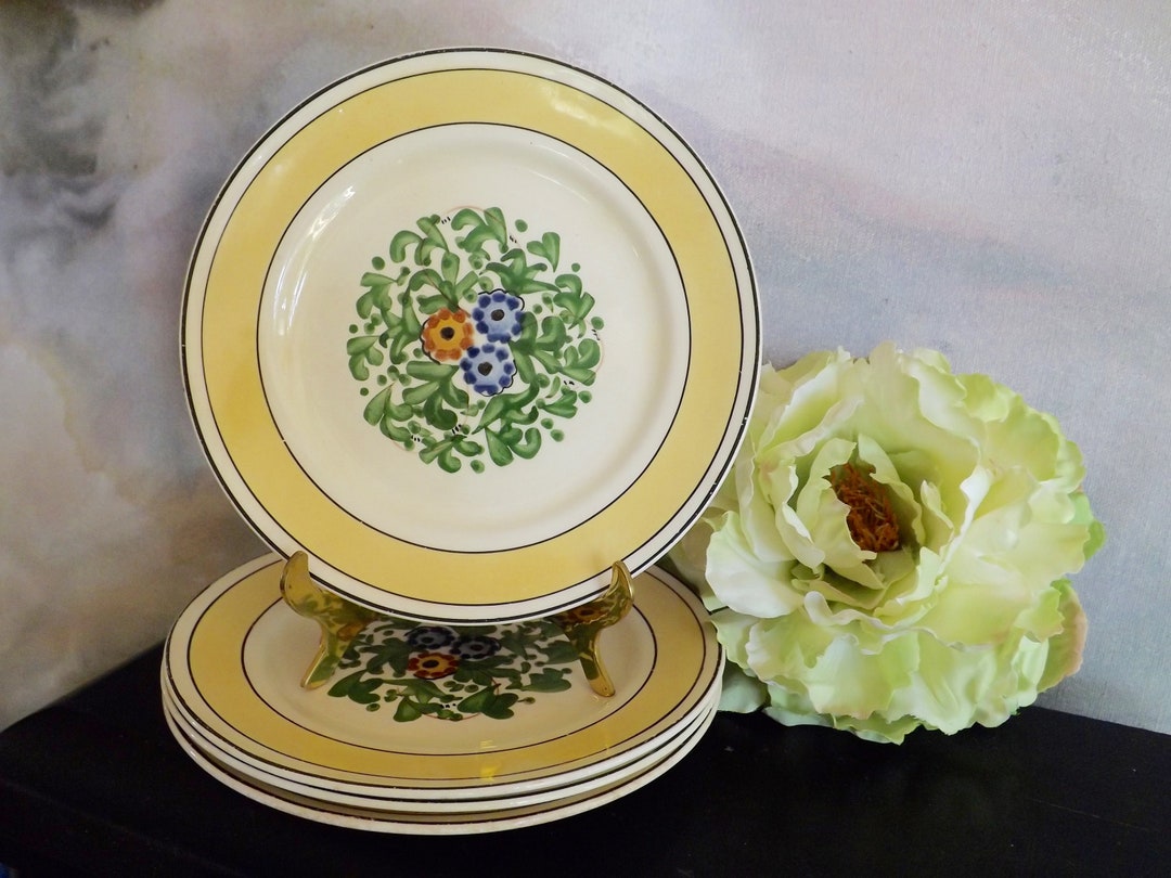 English Cottage Kitchen Luncheon Plates by Titian Ware Royal Ivory ...