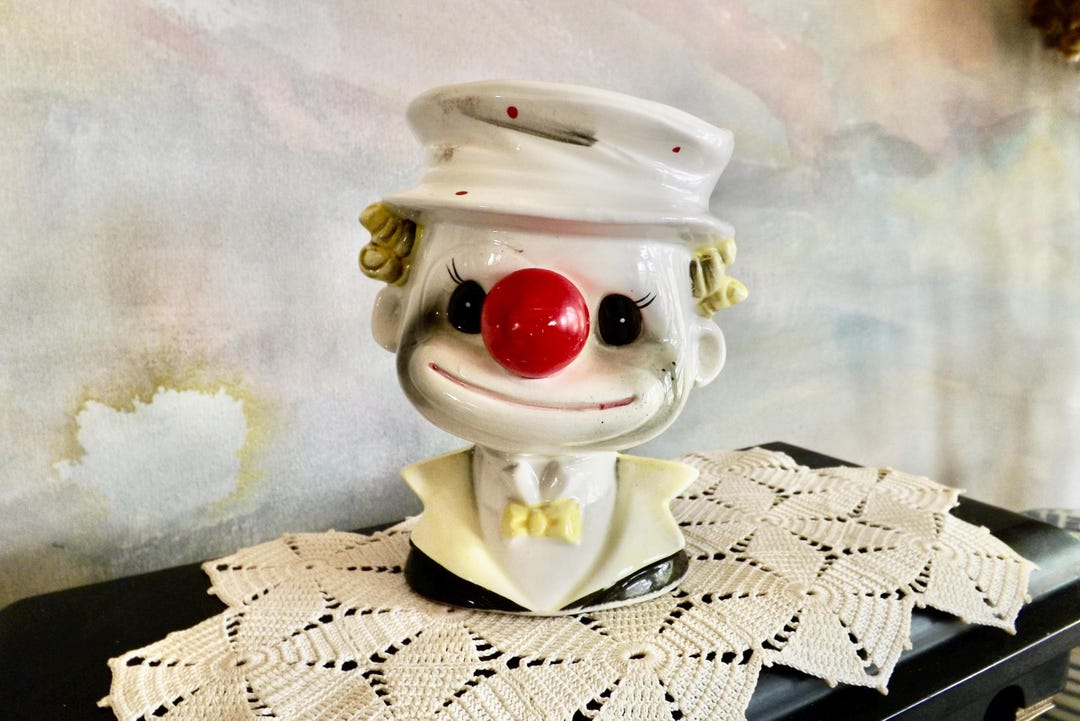 Rare Collectable Wales Hobo Clown Head Planter Vase 1950's Original ...