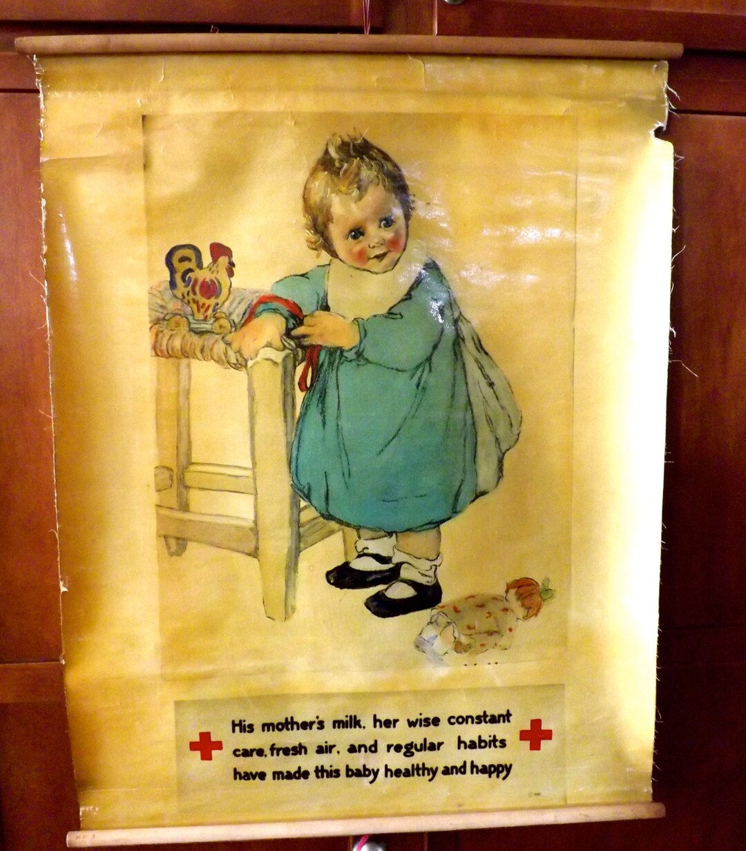 Red Cross Anna Milo Upjohn Teaching Poster 1919 - Etsy