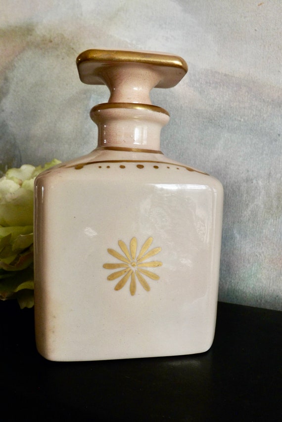 Porcelain Vanity Jar Bath Salts Container Bathroom De… - Gem