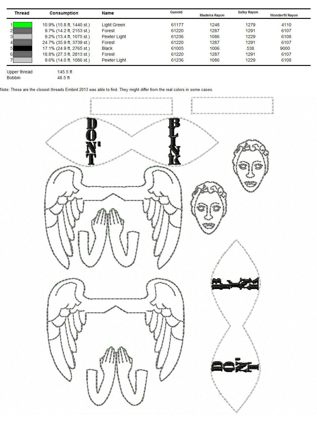 DIGITAL FILE Don't Blink Angel Statue Inspired 3D Felt Bow | Etsy